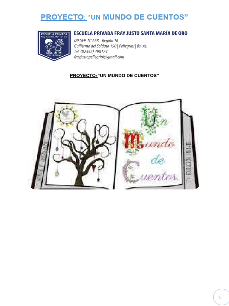 Proyecto Un Mundo de Cuentos | PDF | Escritura | Literatura
