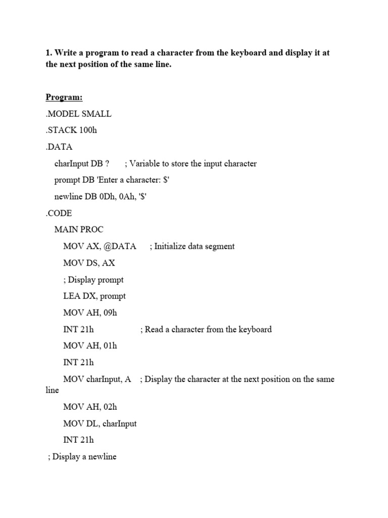 Assembly Pdf Ascii Computer Data