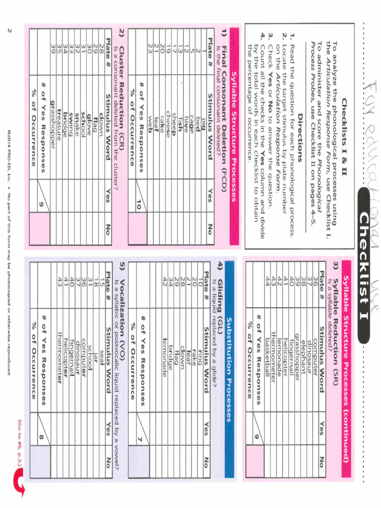 CAAP Phonological 1 | PDF