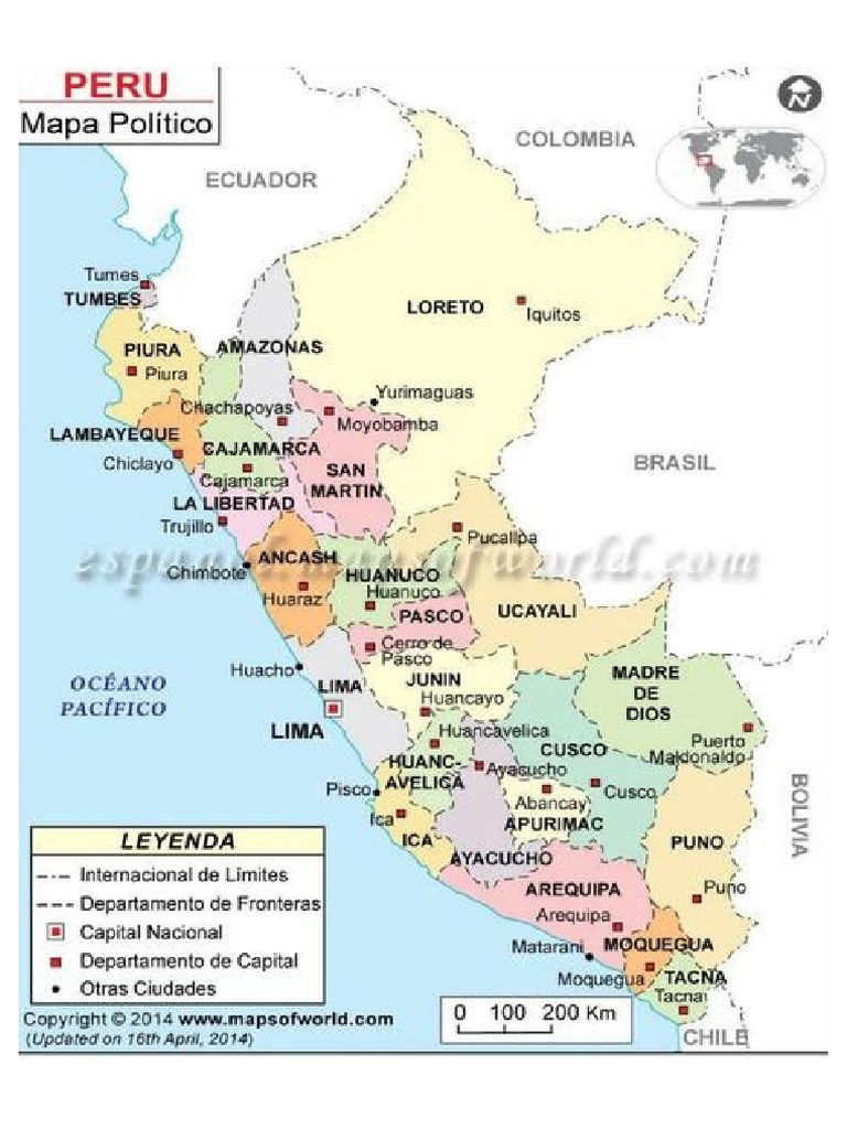 Mapa Del Perú | PDF