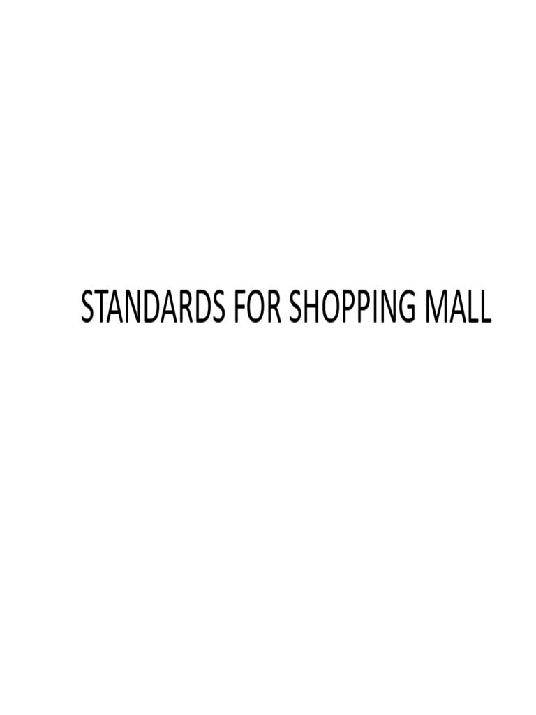 Shopping Mall Design Standards Guide | PDF