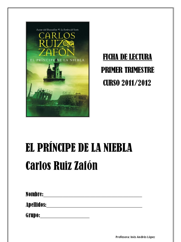 Ficha de lectura: El Príncipe de la Niebla | PDF | Libros | Novelas