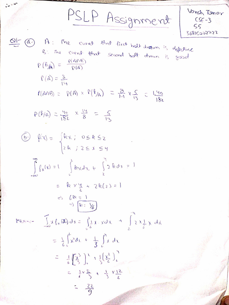 PSLP Assignment3 | PDF