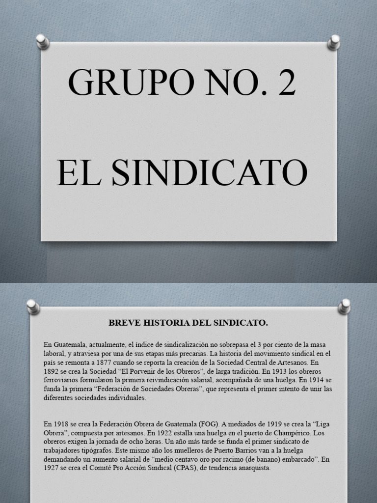 El Sindicato, Presentacion | PDF | Sindicato | Huelga