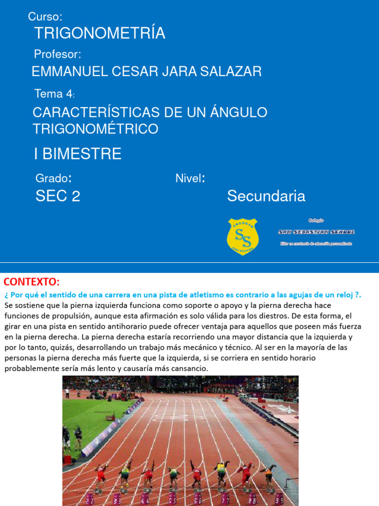 Trigo - I Bim - Sec 1 - Tema 4 - Caracteristica de Un Angulo Trigonometrico - Alumno | PDF ...
