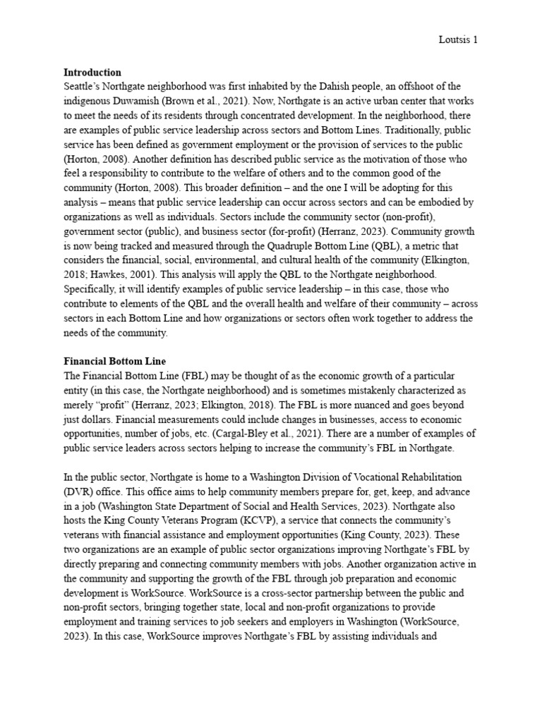 Northgate's Public Service Leadership | PDF | Economies
