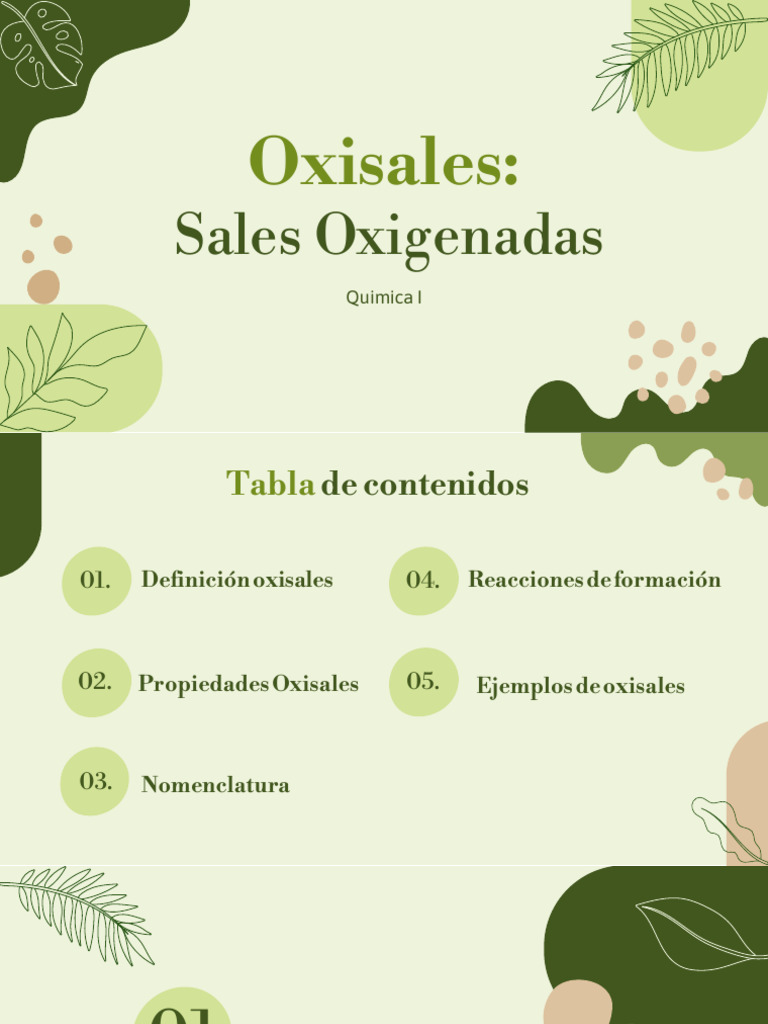 Oxisales | PDF | Ácido | Hidróxido