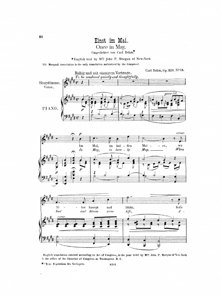 CARL BOHM - EinstImMai | PDF