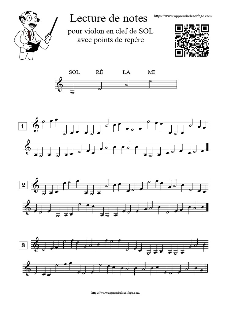 Lecture Notes Violon Avec Repere Debutant 1 | PDF