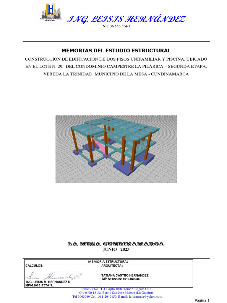 Diseño Estructura | PDF | Fundación (Ingeniería) | Hormigón