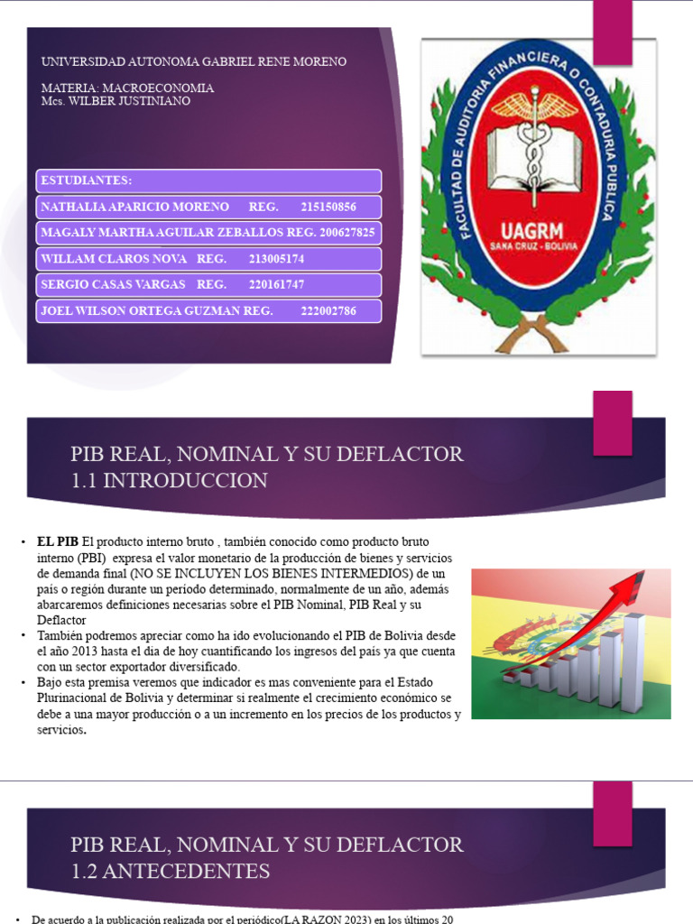 Pib Nominal y Pib Real y Su Deflactor | PDF | Producto Interno Bruto | Precios