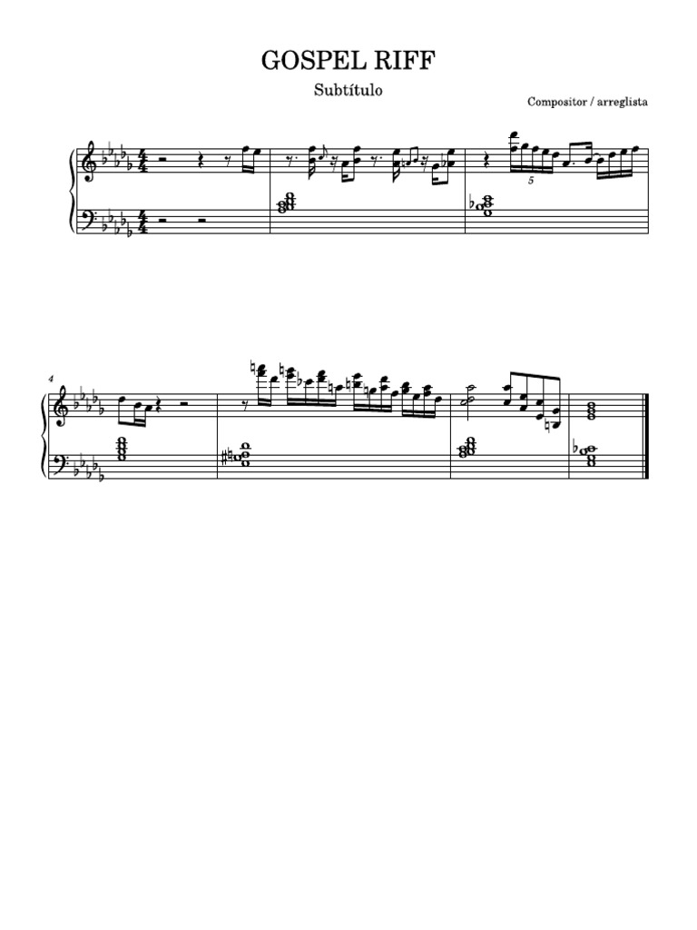 Gospel Riff | PDF