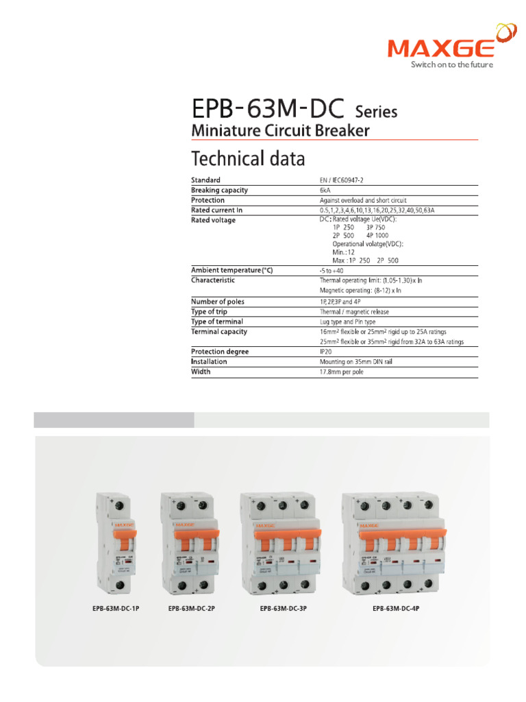 Ebchq Epb 63m DC Datasheet | PDF
