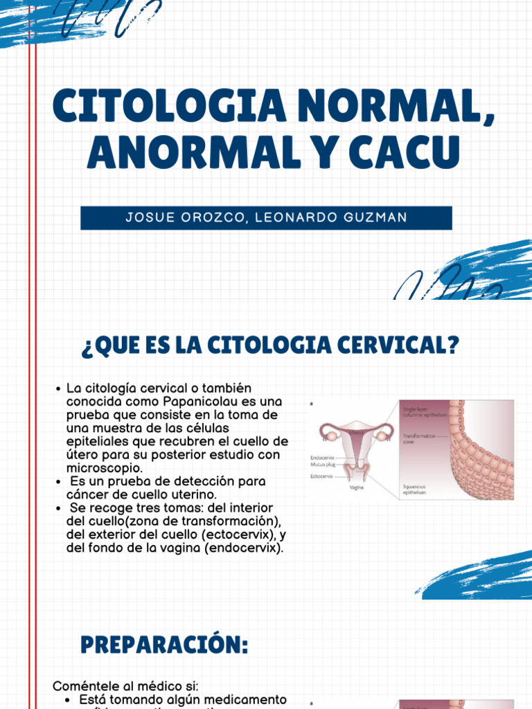 Citologia Normal, Anormal y Cacu | PDF