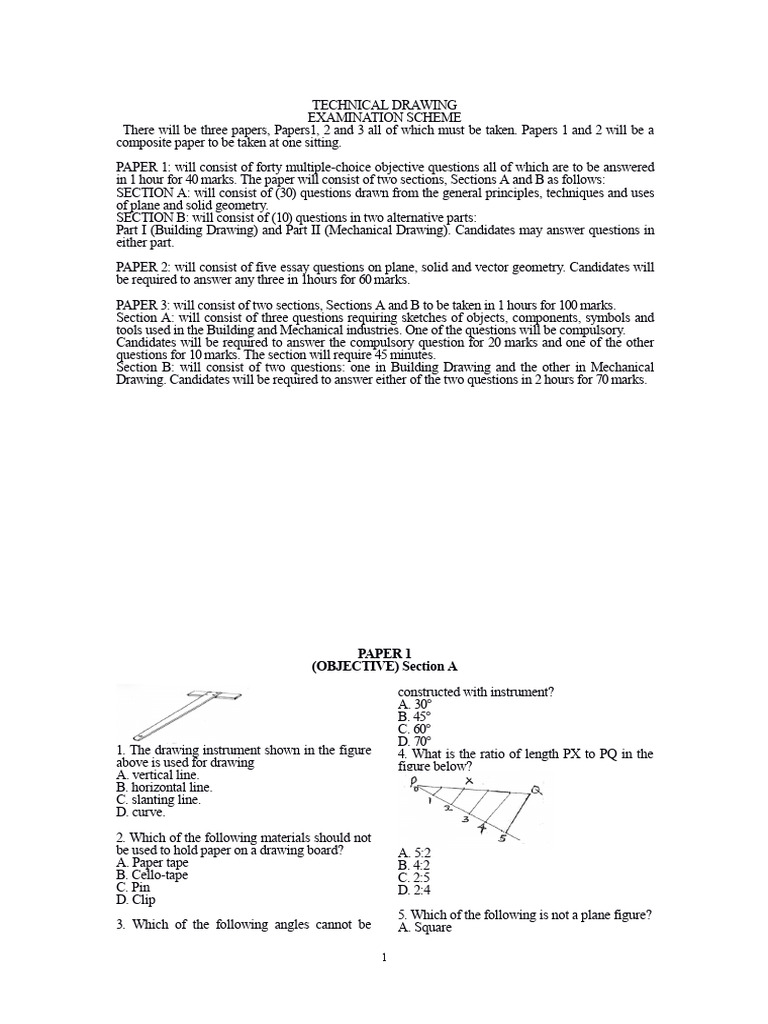 TD Mock Exam | PDF | Screw | Ellipse