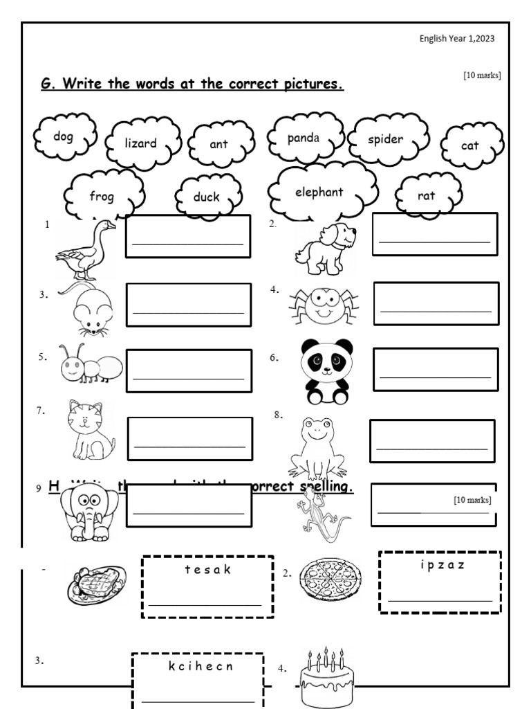 Y1 PKSR2 P2 2018 (By Miss Ash) | PDF