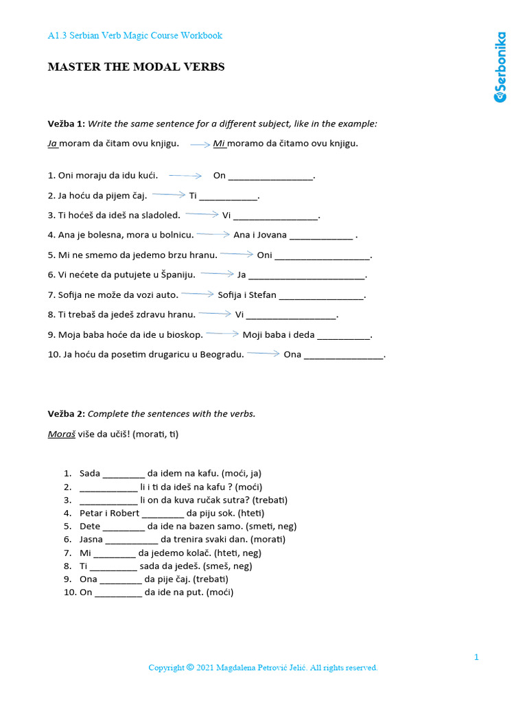 17 A1.3 - 5. Master the Modal Verbs | PDF