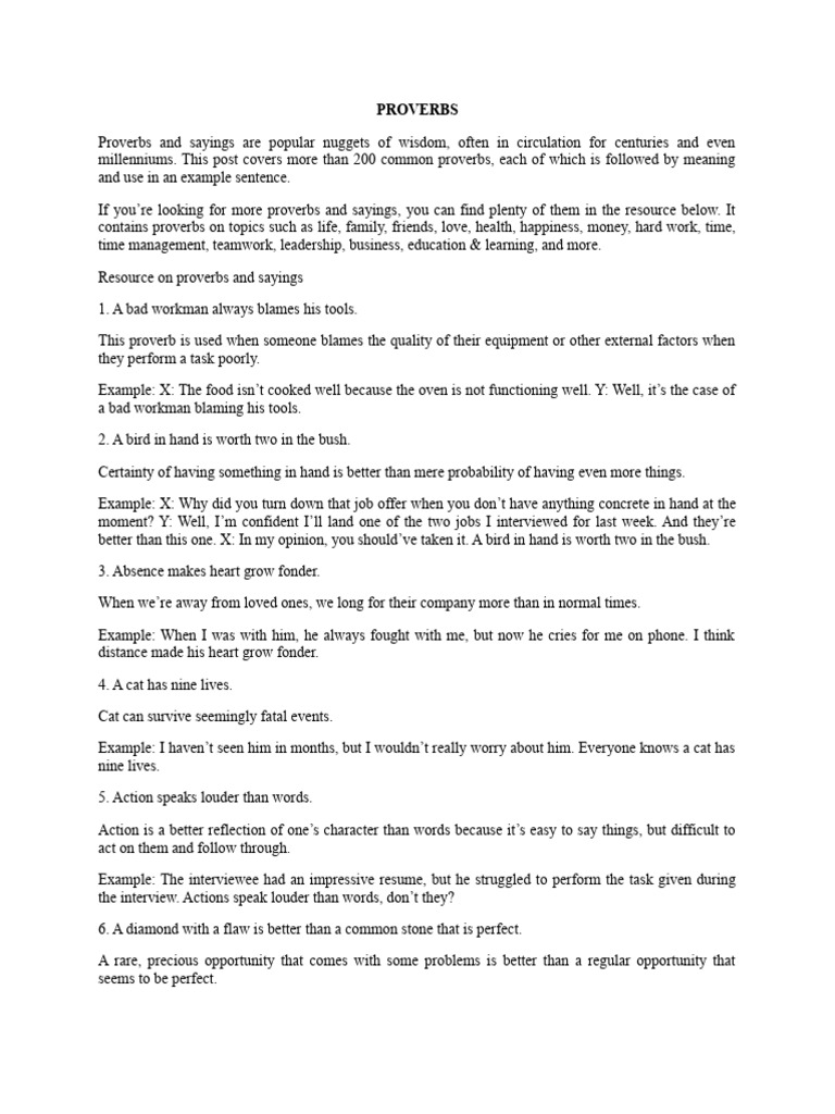 PROVERBS | PDF | Book Of Proverbs