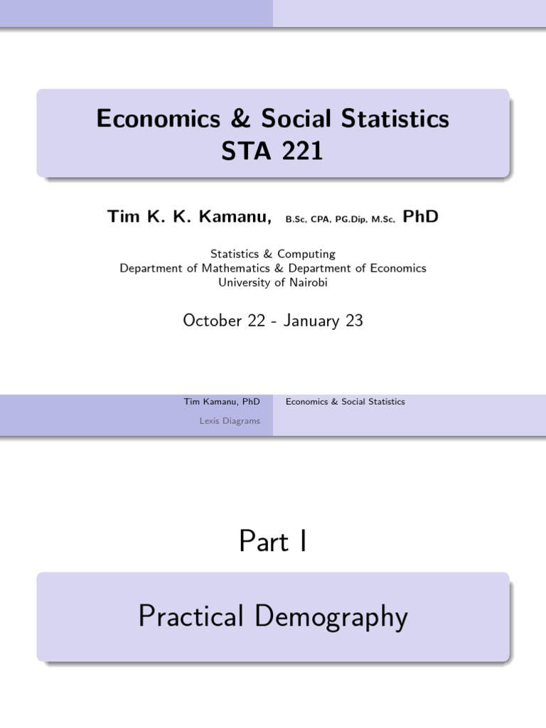 Lexis Diagram and Mortality | PDF | Mortality Rate | Demography
