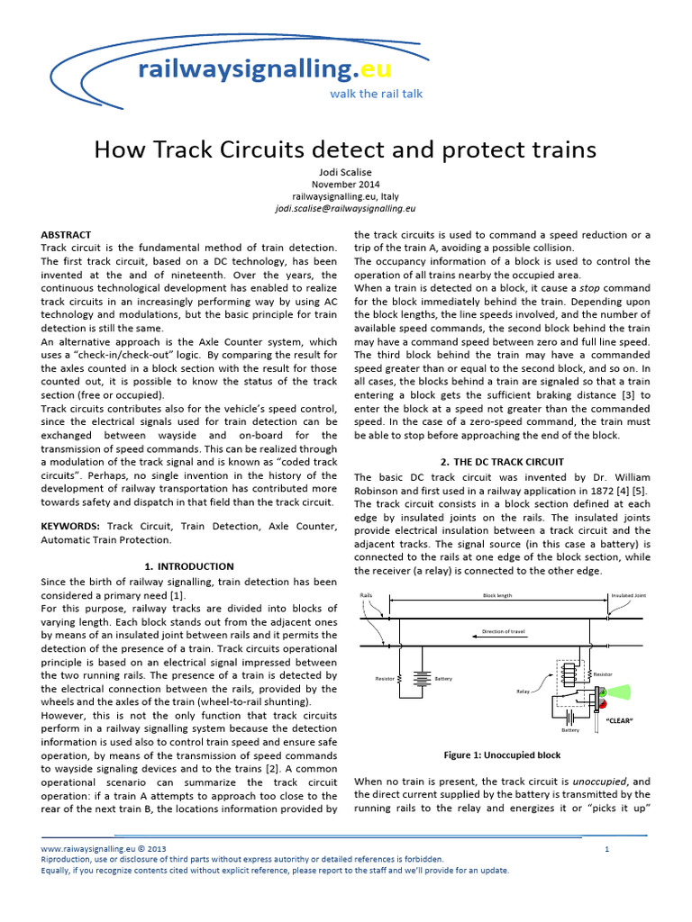 Understanding Track Circuits in Railways | PDF | Transformer | Relay