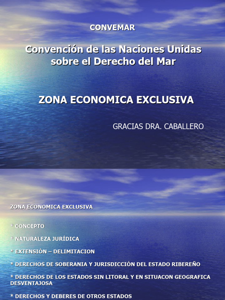 Conceptos de la Zona Económica Exclusiva | PDF | Zona económica exclusiva
