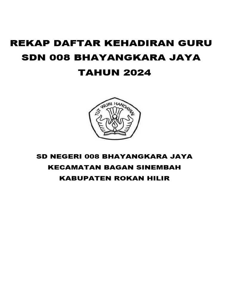 Rekap Daftar Kehadiran Guru SDN 009 BSP | PDF