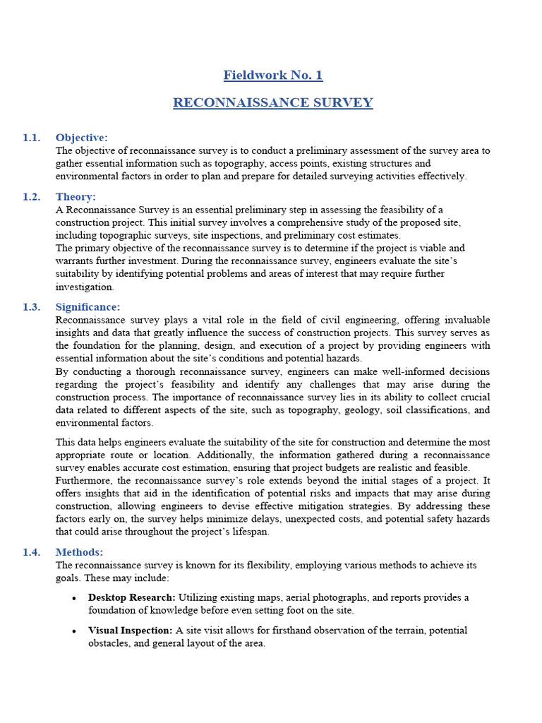 Fieldwork No | PDF | Surveying | Compass