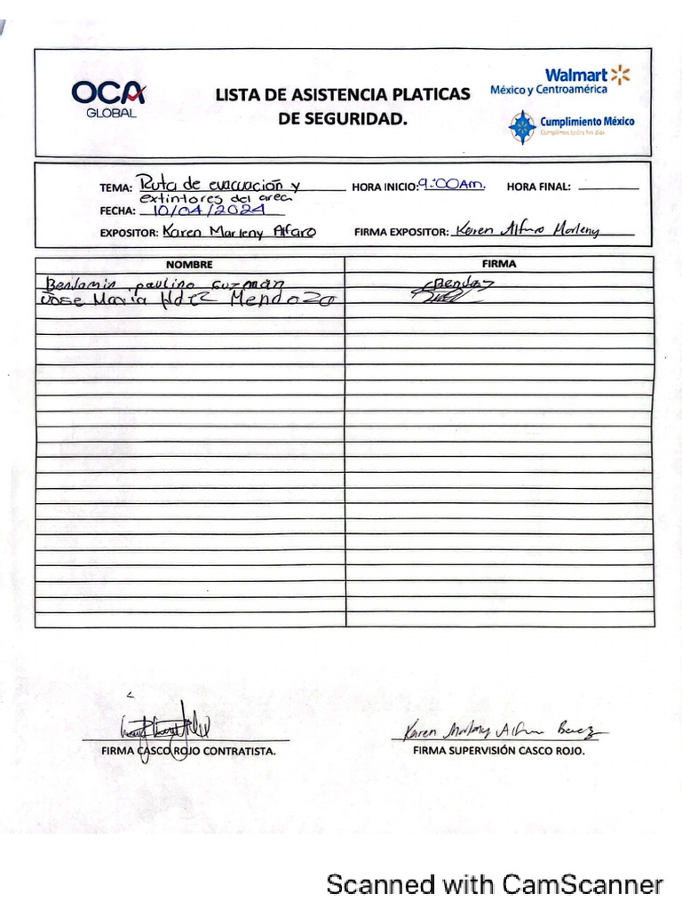 Listas de Asistencia Sem 1 | PDF