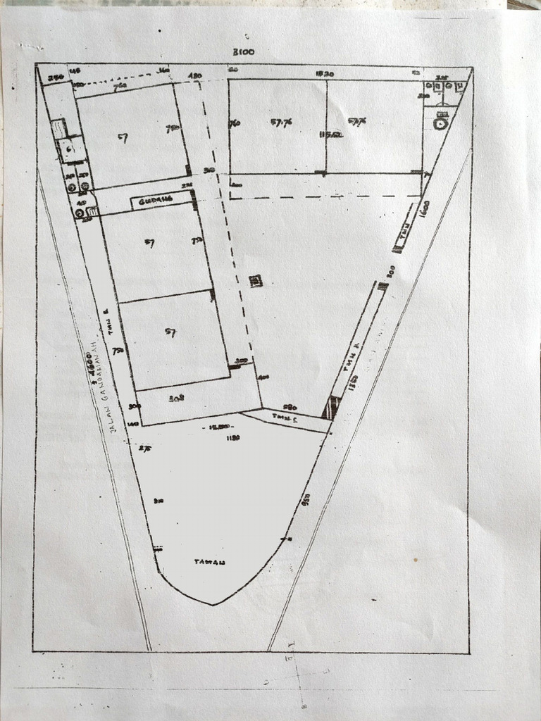 Denah Sketsa Tanah SDN Sampay 01 | PDF