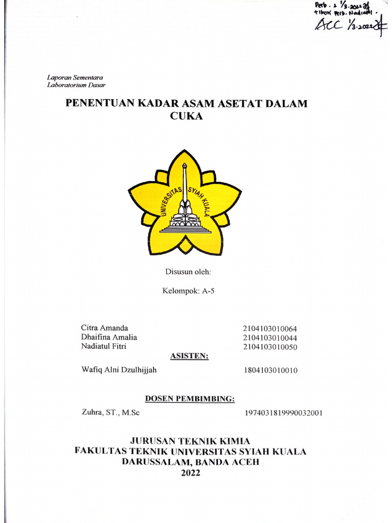 Laporan Sementara PKAADC - Citra Amanda - 2104103010064 | PDF
