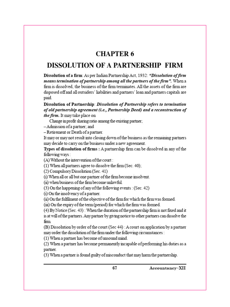 Dissolution of Partnership Firm Explained | PDF | Debits And Credits | Book Value
