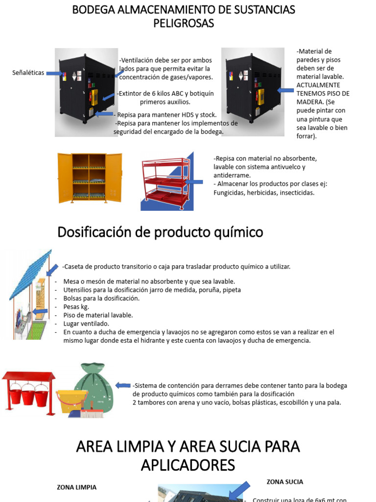 Bodega Almacenamiento de Sustancias Peligrosas | PDF