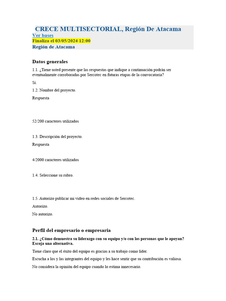 Postulación Crece Multisectorial 2024 | Descargar gratis PDF | Facebook ... Postulación Crece Multisectorial 2024 | Descargar gratis PDF | Facebook ...