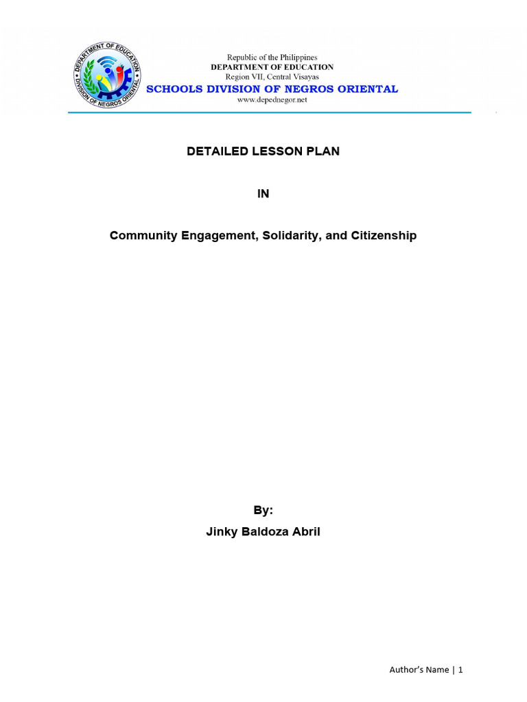Cesc Lesson Plan For Cot. Final | PDF | Learning | Lesson Plan