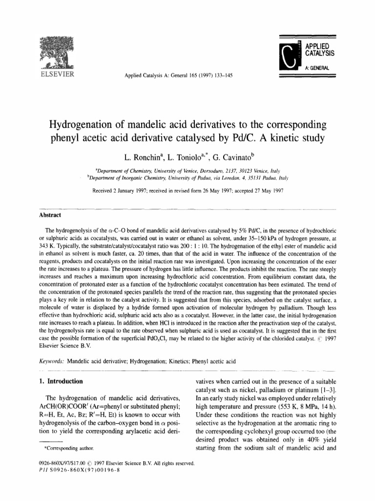 Ron Chin 1997 | Download Free PDF | Catalysis | Acid