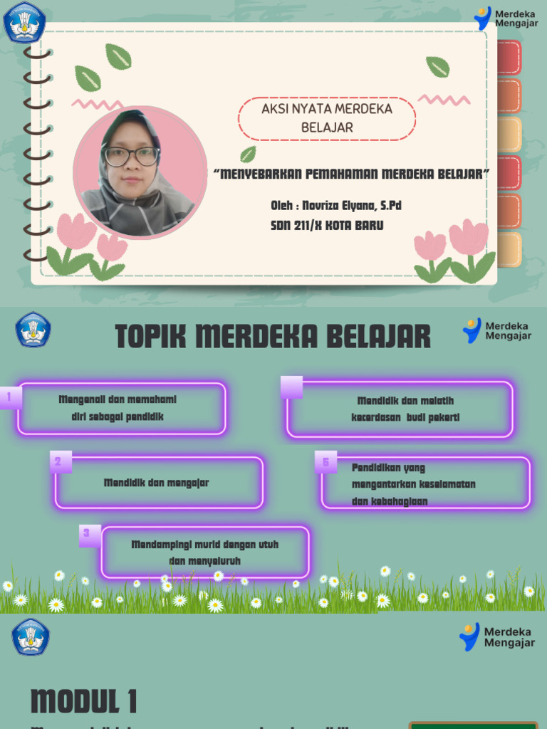 Aksi Nyata - Novriza Elyana - PPTX - Compressed | PDF