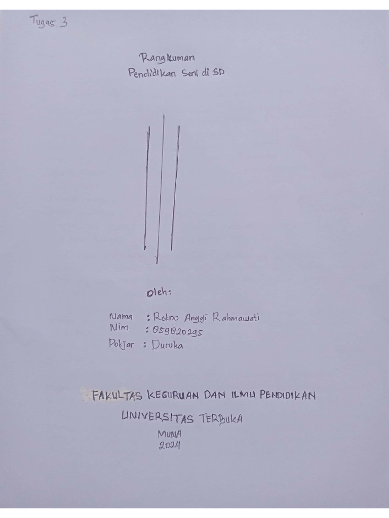 Tugas3 Pendidikan Seni Di SD - Retno Anggi Rahma | PDF