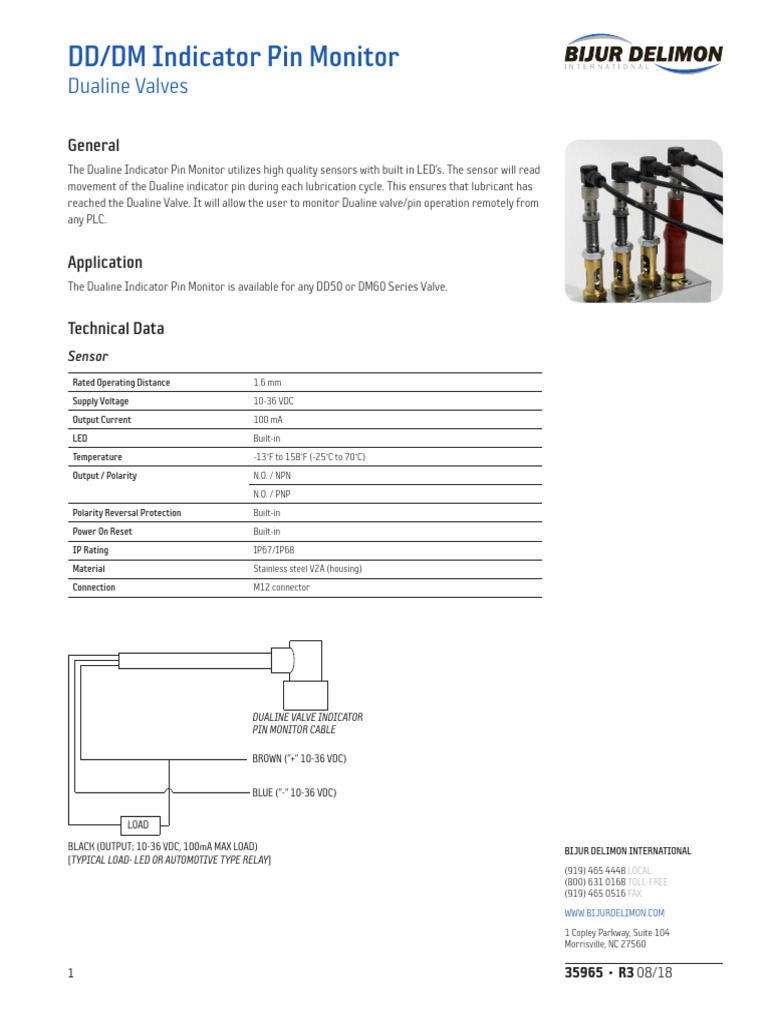 INJ Dualine-Indicator-Pin DS-R3 | PDF | Valve | Electrical Wiring
