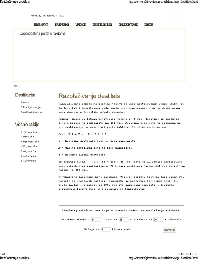 (Razblazivanje RAKIJE Vodom | PDF