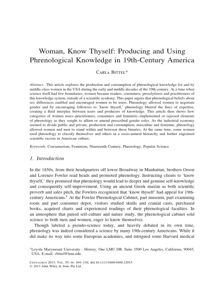 Woman, Know Thyself | PDF