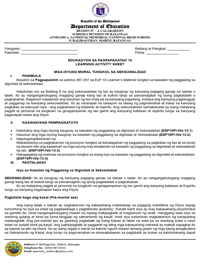 Las Sekswalidad | PDF