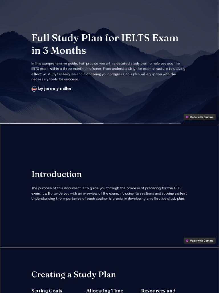 Full Study Plan For IELTS Exam in 3 Months | PDF | Reading Comprehension | Human Communication