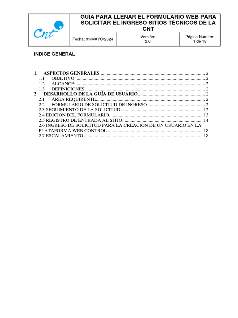Guia para Llenar El Formulario Web para Solicitar El Ingreso Sitios | PDF | Red mundial ...