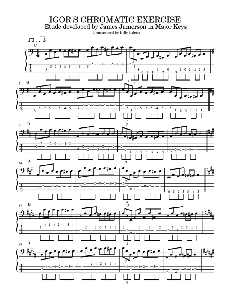 Major Key Chromatic Exercise Guide | PDF