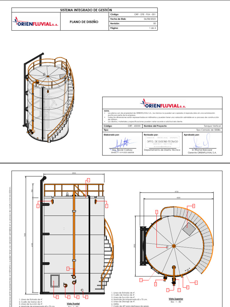Diseño de Tanque Vertical 500Bls | PDF