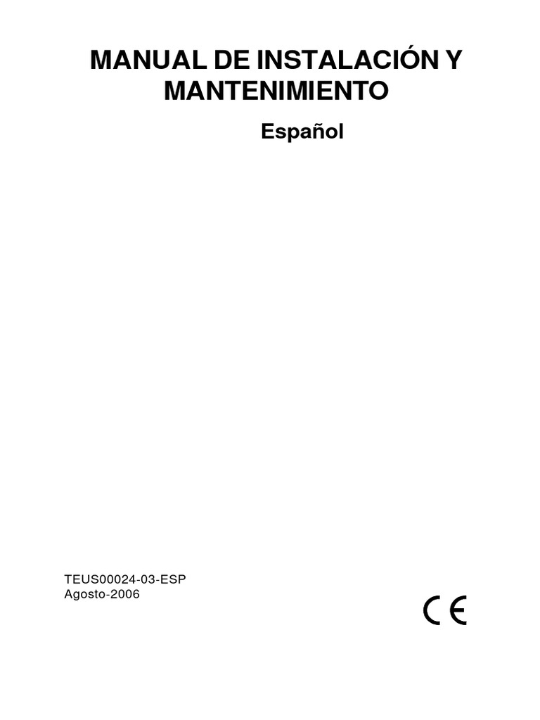 Manual de Instalacion y Mantenimiento | PDF | Residuos | Cambiar