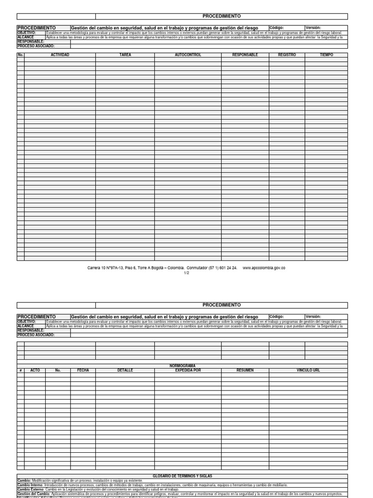 Paso 18 Procedimiento Gestion Del Cambio en SST | PDF | Tecnología e ... Paso 18 Procedimiento Gestion Del Cambio en SST | PDF | Tecnología e ...