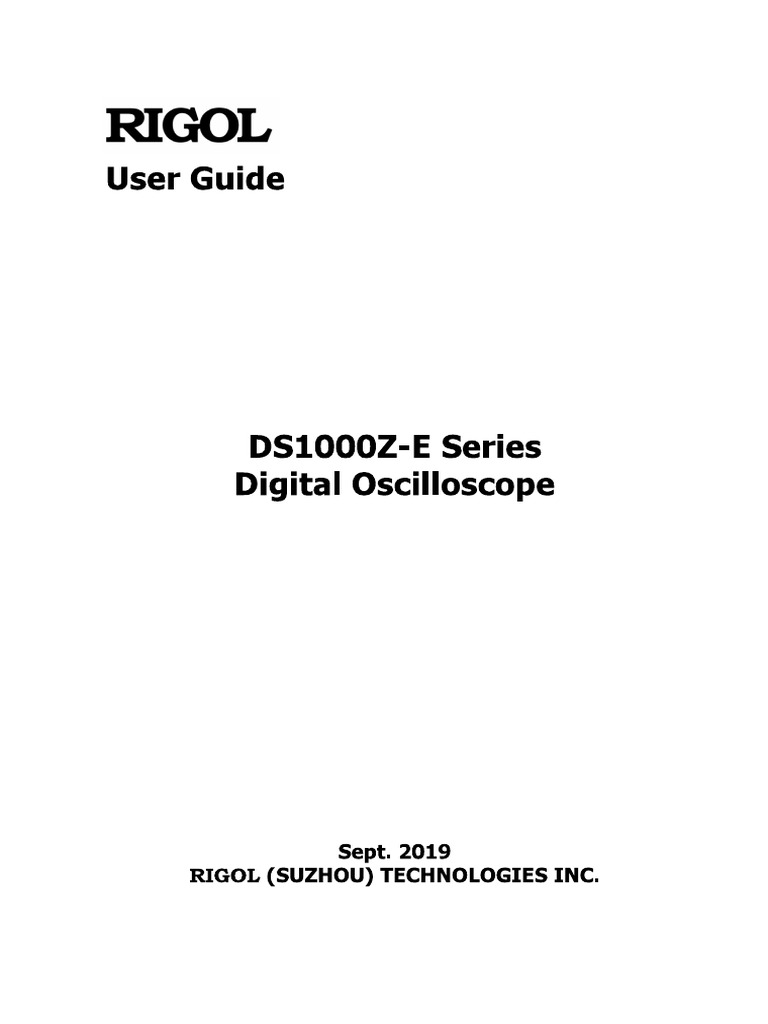 DS1000Z E Manual | PDF