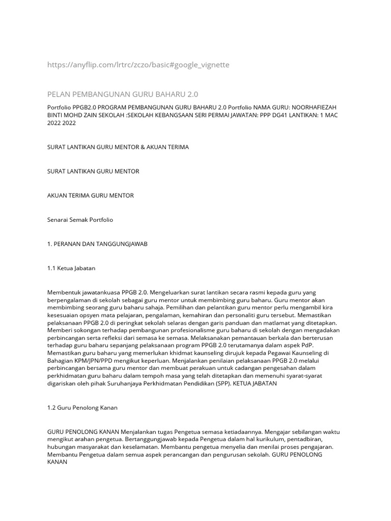 Contoh Fail PPGB | PDF | Karier & Perkembangan