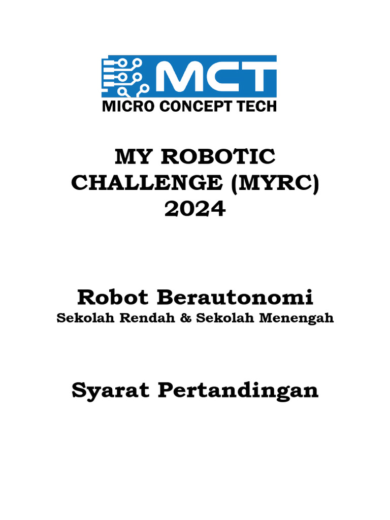 Syarat&Peraturan MYRC ROBOT BERAUTONOMI 2024 20240319 Update | PDF